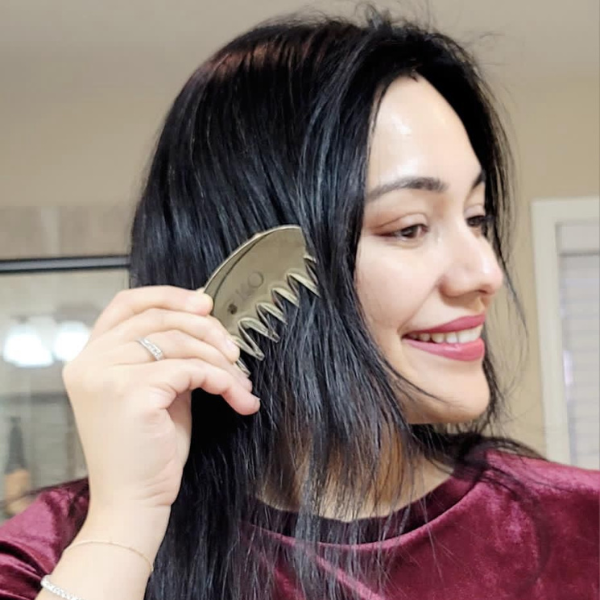 Get Kansa Comb for Ayurvedic Hair and Scalp Massage | Kansa Organics
