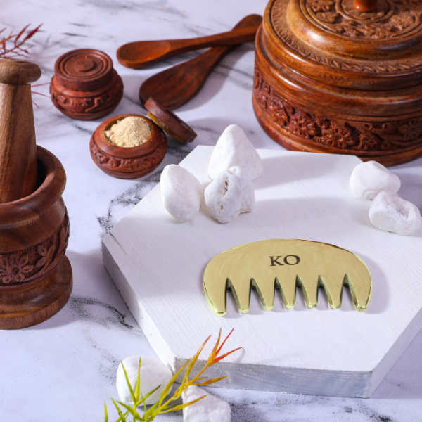 Get Kansa Comb for Ayurvedic Hair and Scalp Massage | Kansa Organics